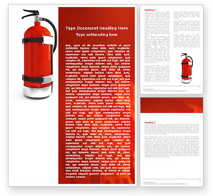 Plantilla de Word - extintor de incendios | 05641 | PoweredTemplate.com