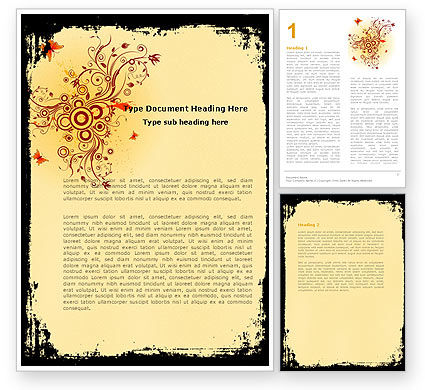 Scroll Word Templates Design, Download now | PoweredTemplate.com