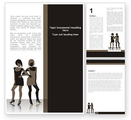 Plantilla de Word - modelos de moda | 05665 | PoweredTemplate.com