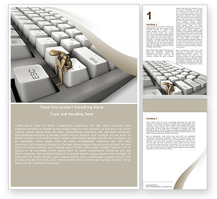 Computer Word Templates Design, Download now | PoweredTemplate.com