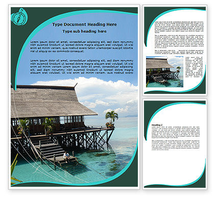 Plantilla de Word - laguna | 05746 | PoweredTemplate.com