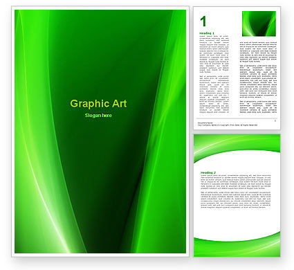 Emerald Green Word Template 05753 | PoweredTemplate.com