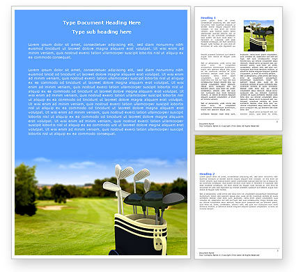 Golf Clubs Word Template 05793 | PoweredTemplate.com