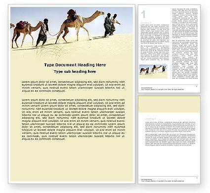 Camels Word Template 05798 | PoweredTemplate.com