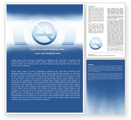 Stopping Smoking Word Template 05806 | PoweredTemplate.com