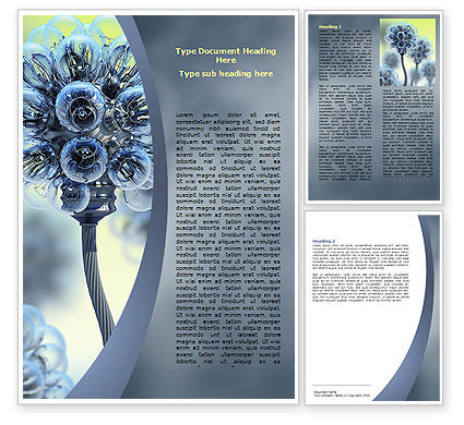 Plantilla de Word - flor eléctrica | 05839 | PoweredTemplate.com