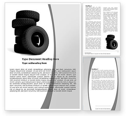 Plantilla de Word - llantas | 05850 | PoweredTemplate.com
