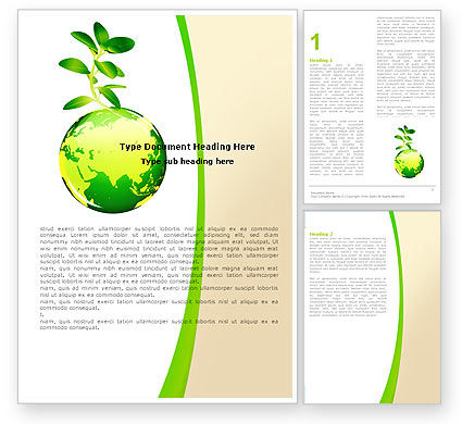 Sustainability Word Templates Design, Download now | PoweredTemplate.com