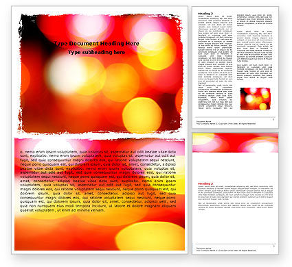 Free Bokeh In Photo Word Template 05875 | PoweredTemplate.com