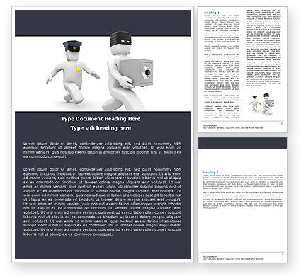 Theft Word Template 05895 | PoweredTemplate.com