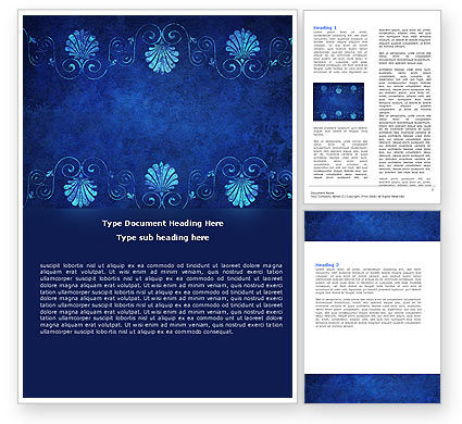 Indigo Theme Word Template 05951 | PoweredTemplate.com