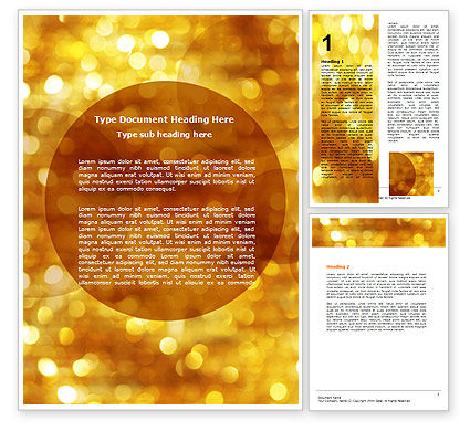 Yellow Word Template 06000 | PoweredTemplate.com