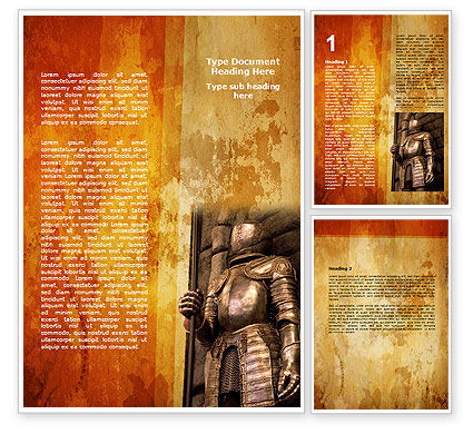 Knight Armor Word Template 06060 | PoweredTemplate.com