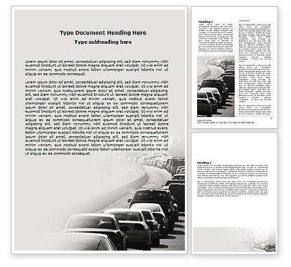 Traffic Jam Word Template 06066 | PoweredTemplate.com