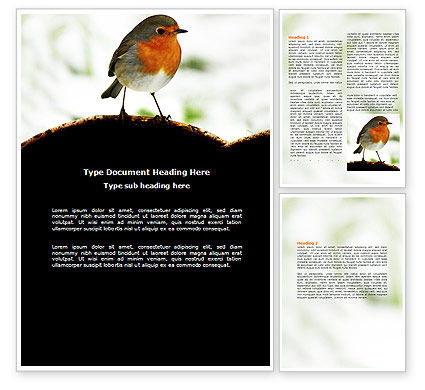 Robin Word Template 06074 | PoweredTemplate.com