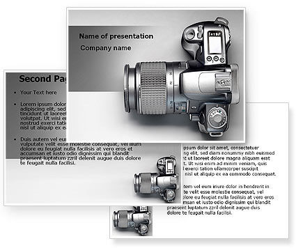 Digital Photo Camera PowerPoint Template - PoweredTemplate.com | 3 ...