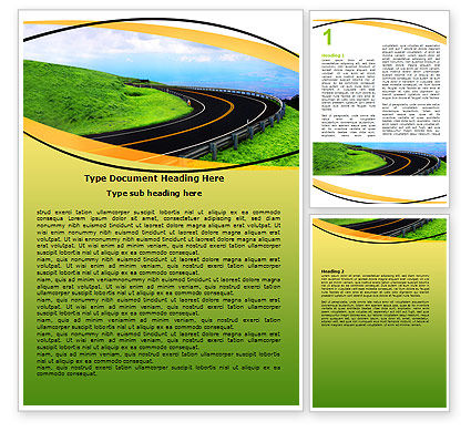 Highway Word Templates Design, Download now | PoweredTemplate.com