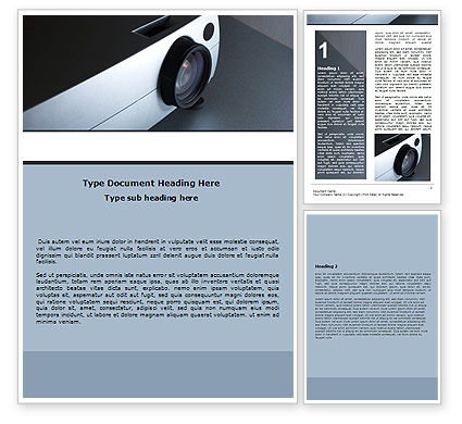 Video Projector Word Template 06139 | PoweredTemplate.com