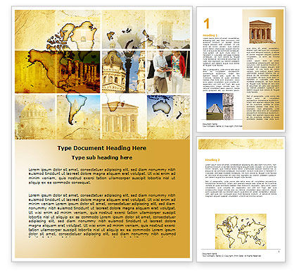Historical Word Templates Design, Download now | PoweredTemplate.com