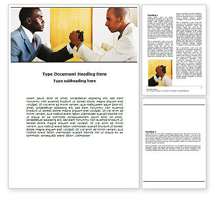 Contention Word Template 06179 | PoweredTemplate.com