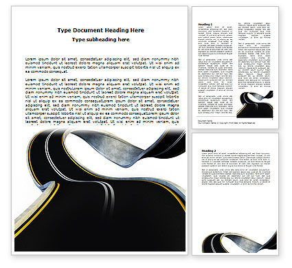 Plantilla de Word - autopista | 06225 | PoweredTemplate.com