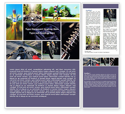 Cross-country Bike Word Template 06240 | PoweredTemplate.com