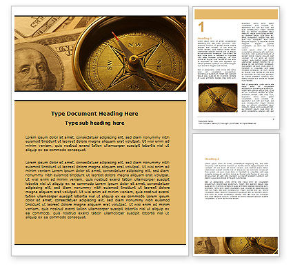 Compass Word Templates Design, Download now | PoweredTemplate.com
