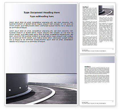 Plantilla de Word - giro | 06430 | PoweredTemplate.com