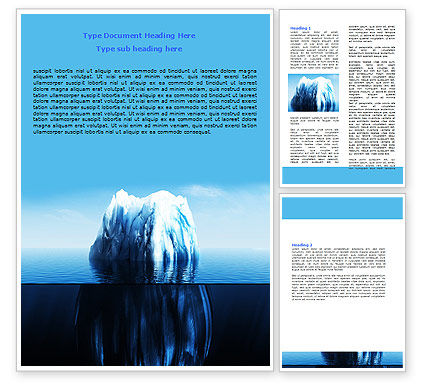 Ice Berg Word Template 06528 | PoweredTemplate.com