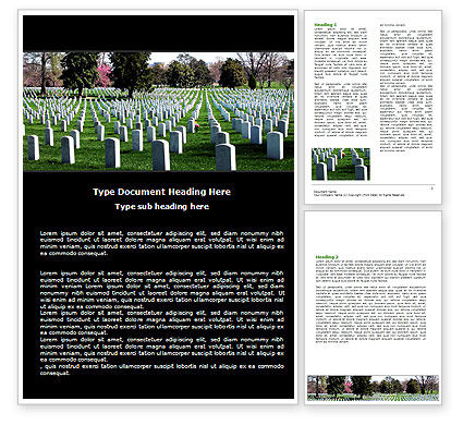 Cemetery Word Template 06555 | PoweredTemplate.com