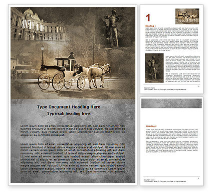 Vienna and Strauss Word Template 06574 | PoweredTemplate.com