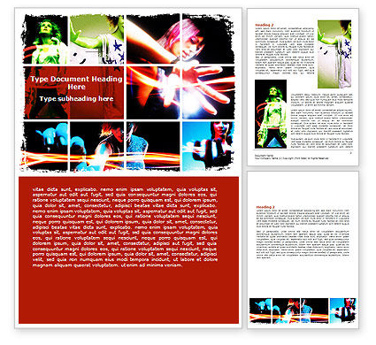 Neon Word Templates Design, Download now | PoweredTemplate.com