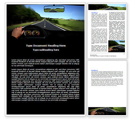High Speed Driving Word Template 06591 | PoweredTemplate.com