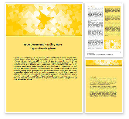 Yellow Word Templates Design, Download now | PoweredTemplate.com
