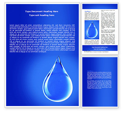 Water Word Templates Design, Download now | PoweredTemplate.com
