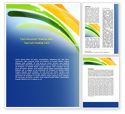 Blue Yellow Word Templates Design, Download now | PoweredTemplate.com