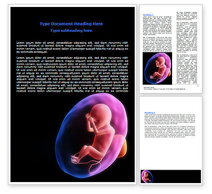 Fetus Word Template 06851 | PoweredTemplate.com