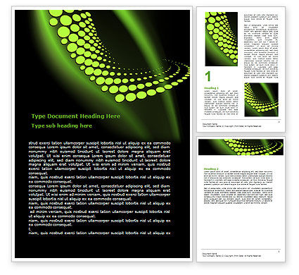 Abstract Spiral Green Word Template 06877 | PoweredTemplate.com