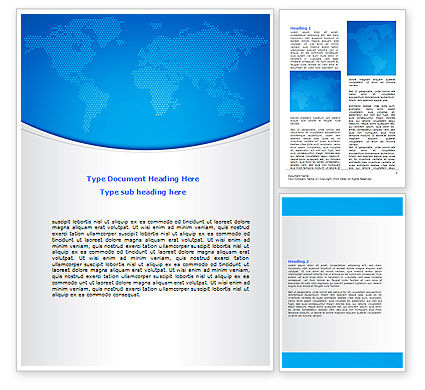 Plantilla de Word - tema global limpio | 06882 | PoweredTemplate.com