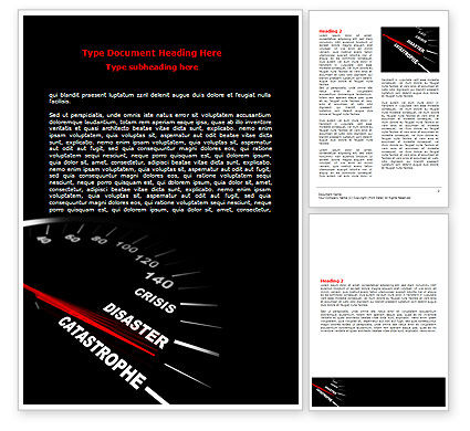 Catastrophe Word Templates Design, Download now | PoweredTemplate.com