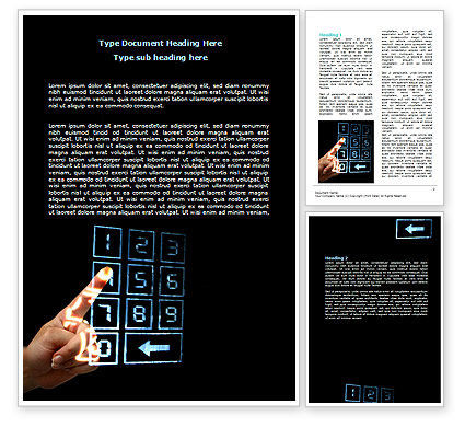 Transparent Touchscreen Word Template 06960 | PoweredTemplate.com