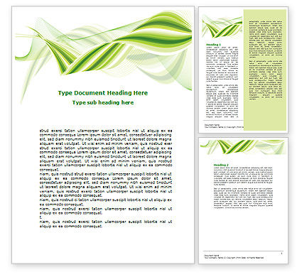 Green Color Word Templates Design, Download now | PoweredTemplate.com