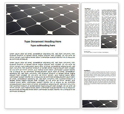 Solar Panel Word Template 07026 | PoweredTemplate.com
