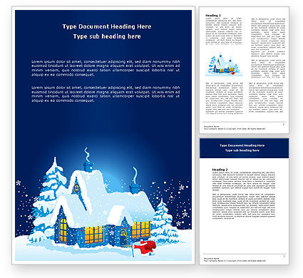 14 Free Winter Holidays Word Templates | PoweredTemplate.com