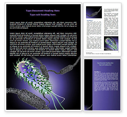 Bacteria Word Templates Design, Download now | PoweredTemplate.com