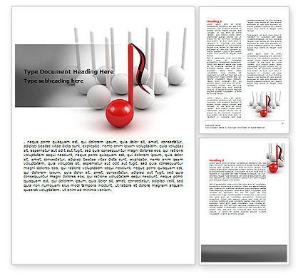 Musical Notes Word Template 07181 | PoweredTemplate.com