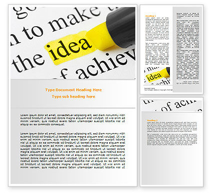 Plantilla de Word - idea destacada | 07196 | PoweredTemplate.com