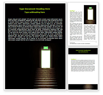 Door Word Templates Design, Download now | PoweredTemplate.com