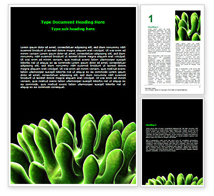 Virus Green Word Template 07353 | PoweredTemplate.com