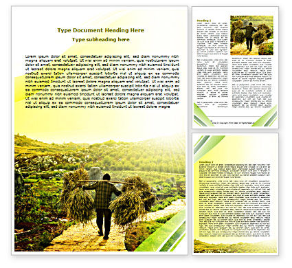 Peasant Word Template 07372 | PoweredTemplate.com